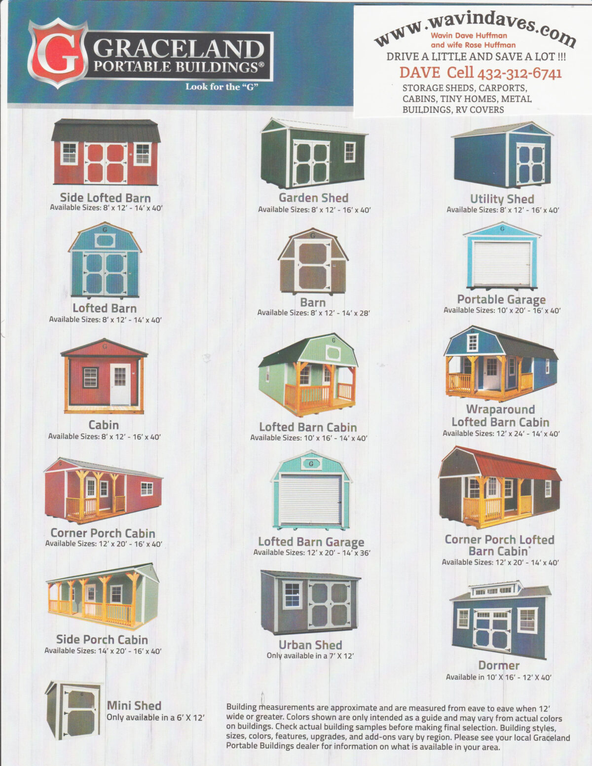 Buildings Brochure - Wavin Dave's Portable Buildings And Carports